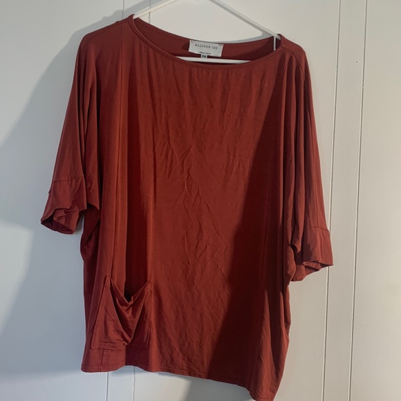 Allison Izu | Tops | Allison Izu Top With One Pocket In Rust Color Size ...